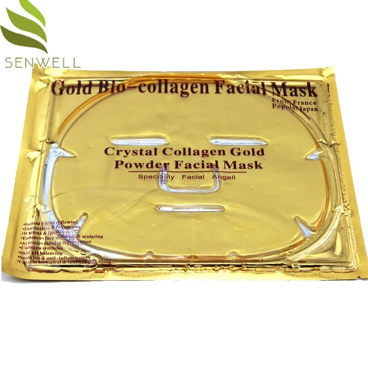 Full Face 24k Gold Golden Collagen Crystal Facial Sheet Mask For Anti ...