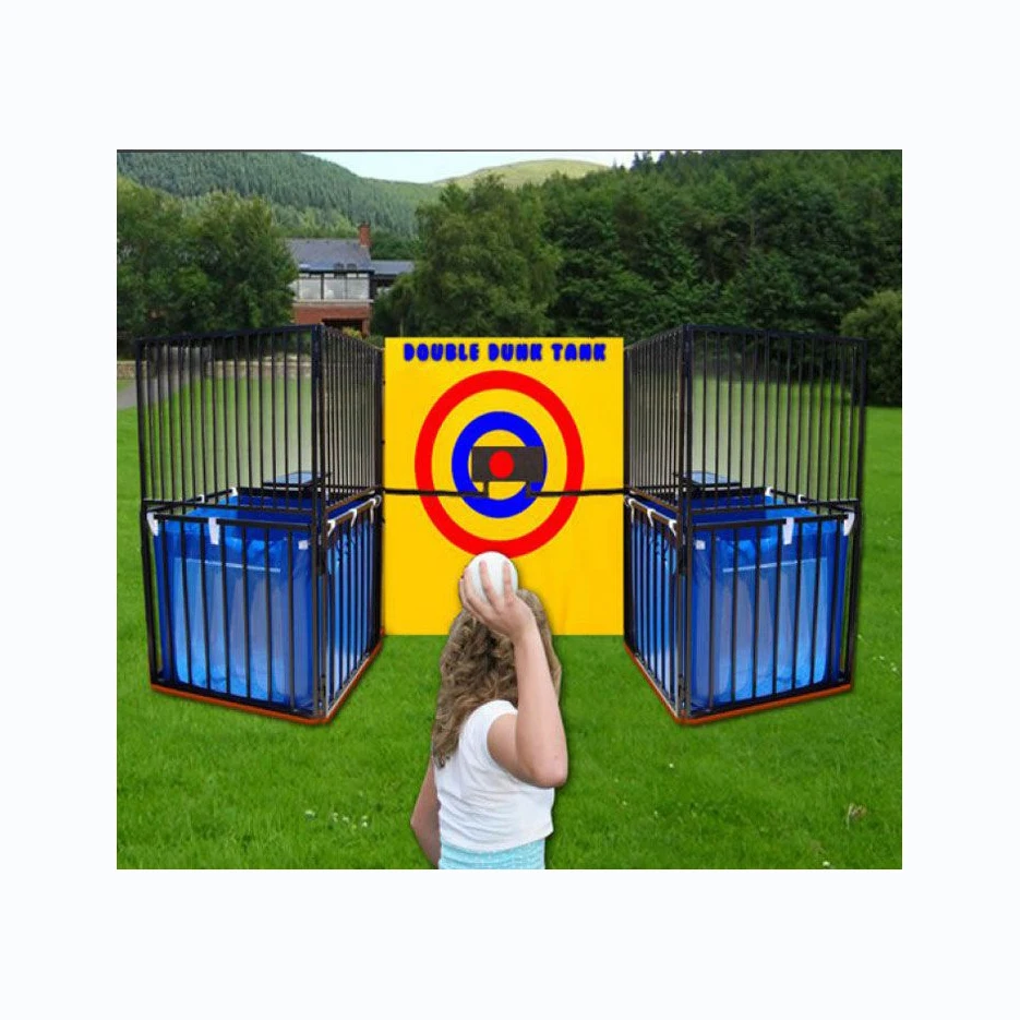 double dunk tank game carnival interactive inflatable dunking booth ...