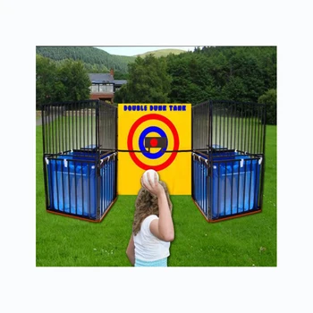 Double Dunk Tank Game Carnival Interactive Inflatable Dunking Booth ...