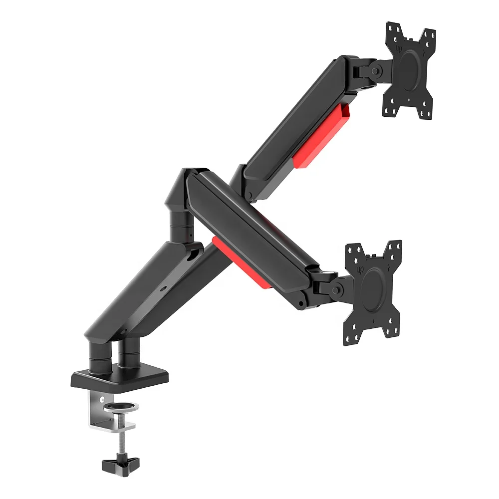 Factory Direct Dual Monitor Stand Arm 17-32Inch Gaming Adjustable 90 ...