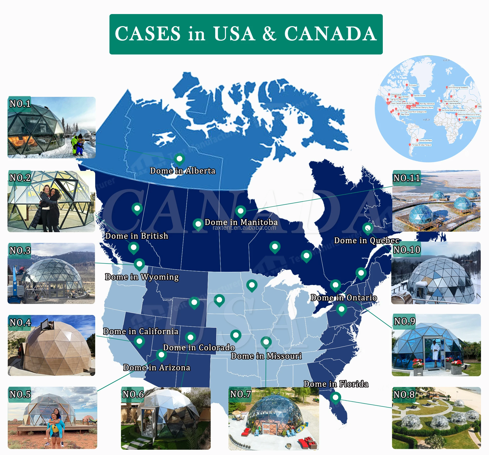 12M Glass Dome House for Campsite Luxury Tent Hotel