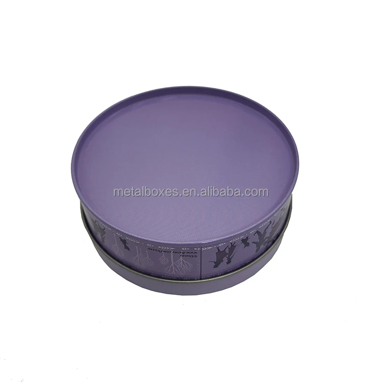 Custom Printing Round Tin Can with Lid Food Package Round Tin Box Round ...