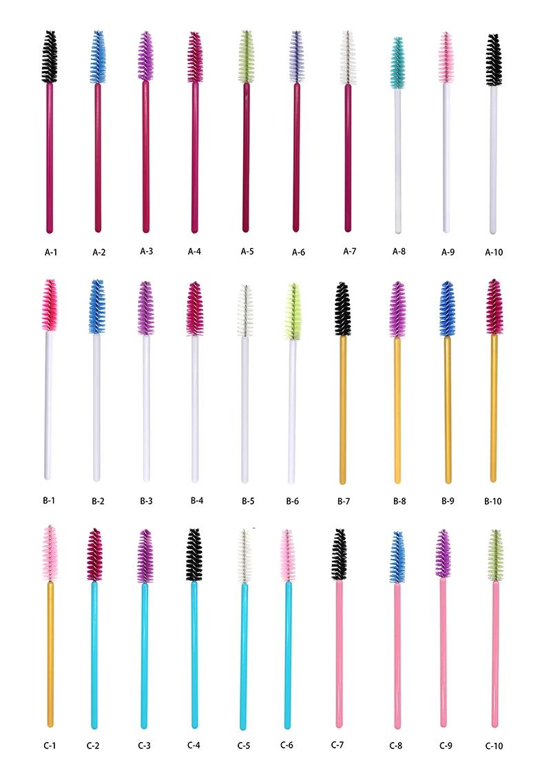 Disposable Mascara Brushes Wands With Container Eyelash Brush Spoolie ...