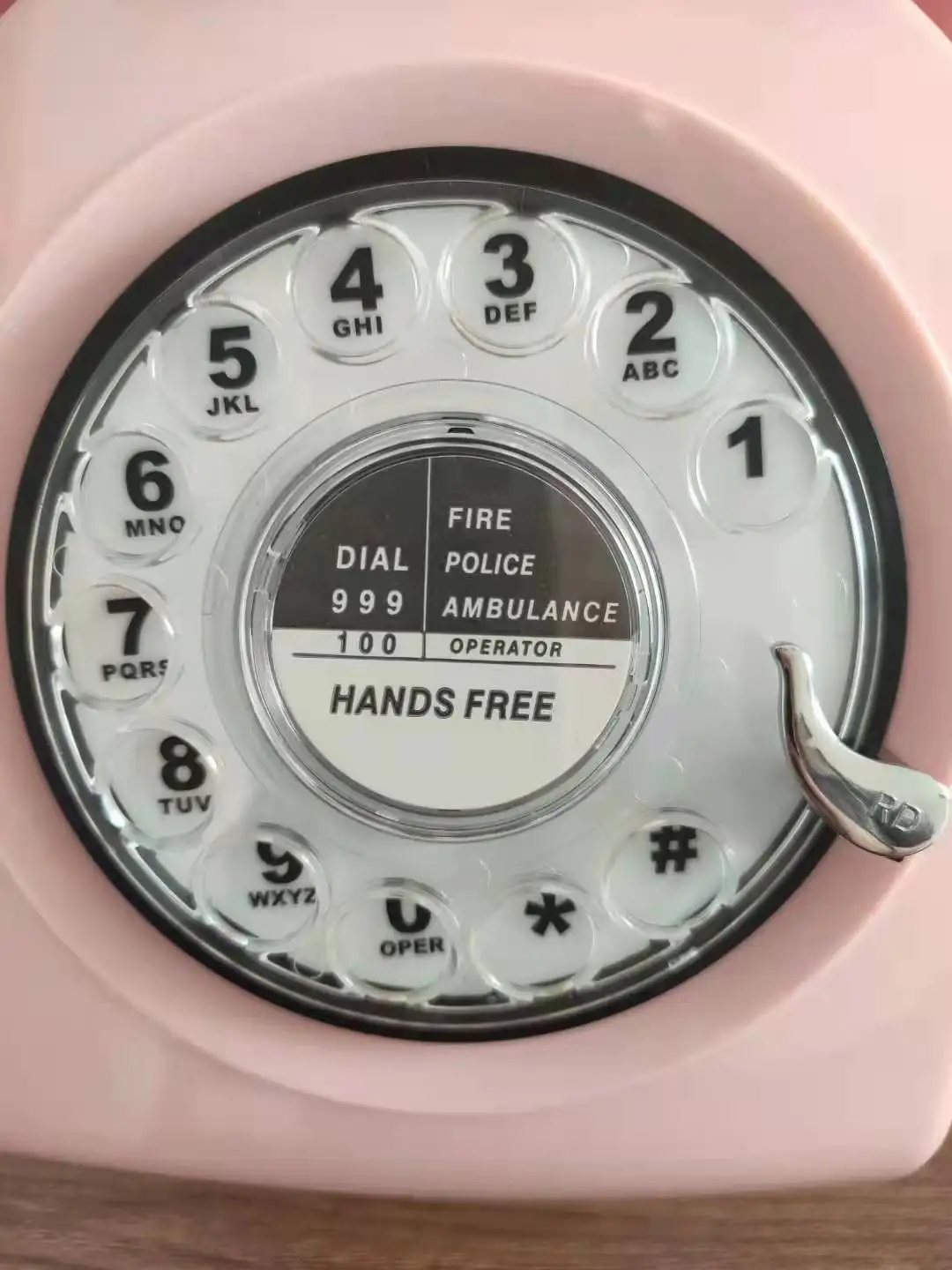 Rotary Dial Retro Wired Landline With Hands-free Mechanical Ringtone ...