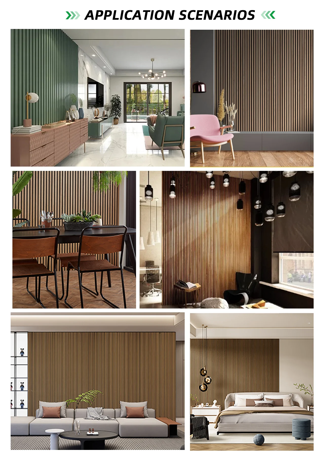 Slat Panel Wood Akustik Panel Wood Modern Interior Sound Proof Wall ...