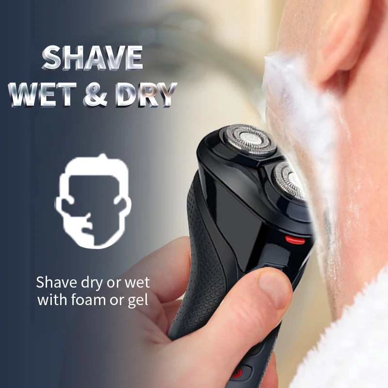 Electric Men's Barber 3D Floating Razor Long-Lasting Cordless Beard ...