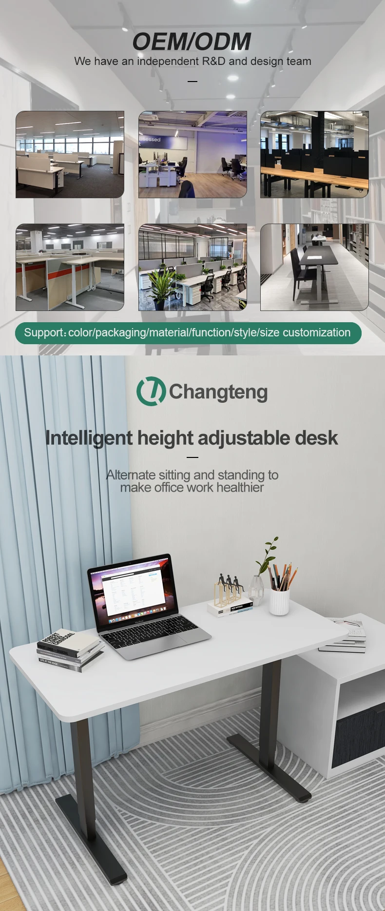 Ergonomic Automatic Stand Work Desk Motor Controller Height Adjustable ...