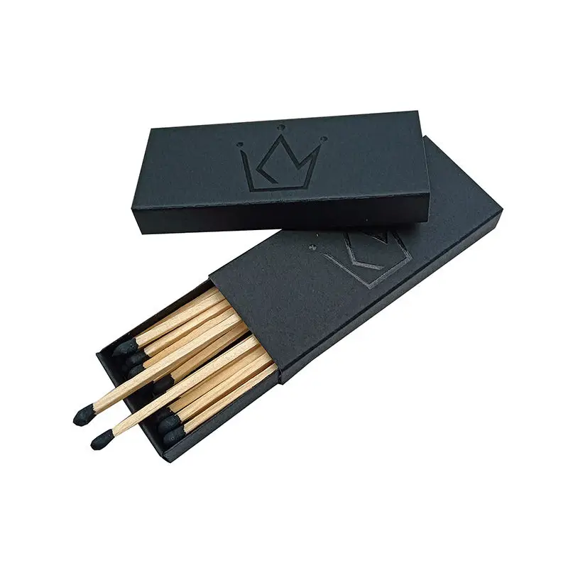 Customized Colored Tip Matchsticks Custom Matches Holder Luxury Wooden ...