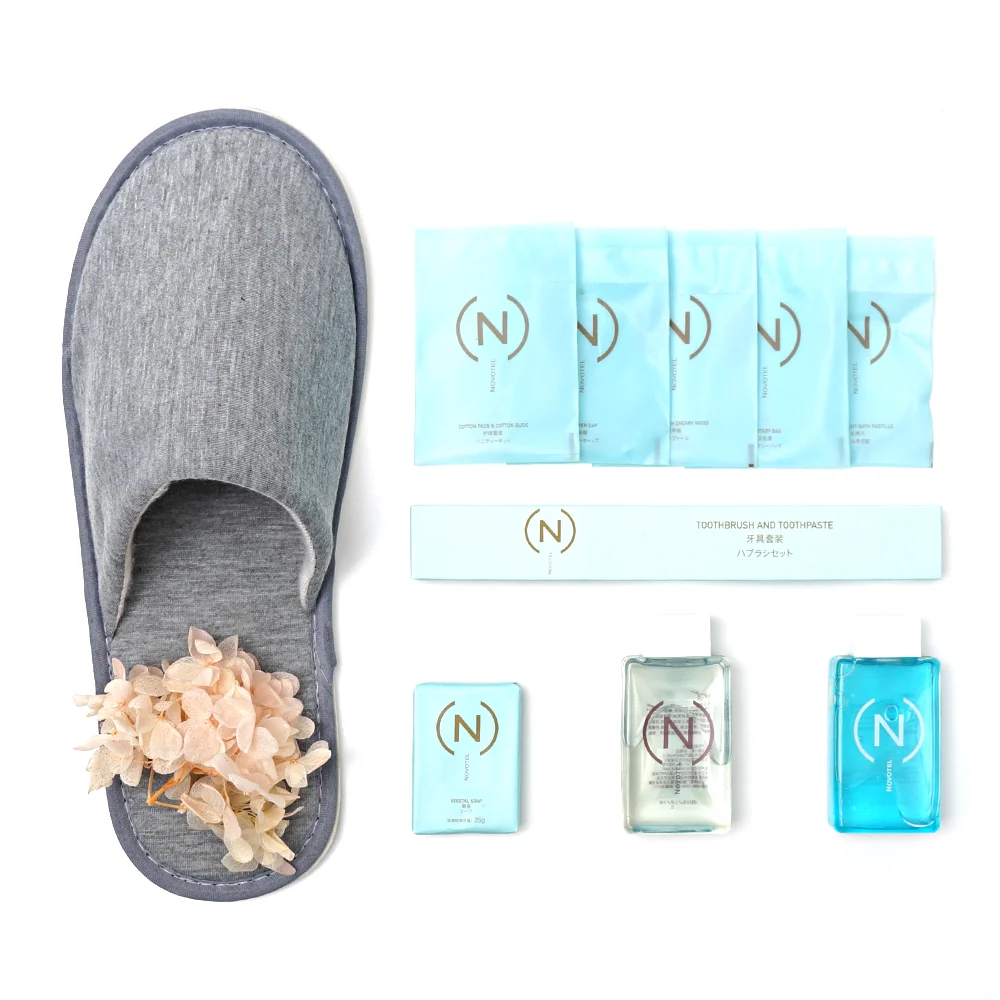 Factory Branded Luxury Hotel Amenities Travel Spa Slipper For 5 Star ...