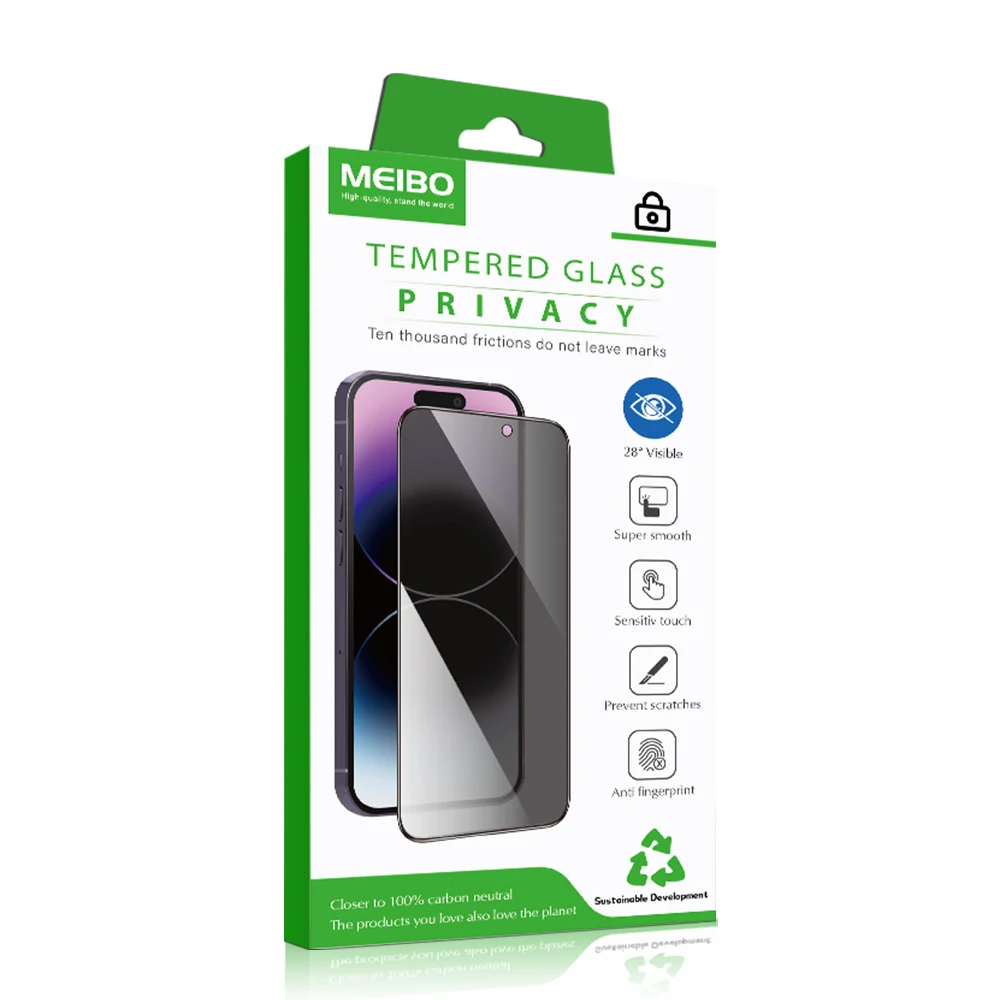 For Iphone 14 13 12 Plus Pro Max Anti-spy 0.3mm 21d 9d Protector De Celular Mobile Privacy ...
