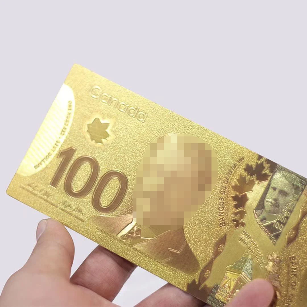 Custom Gold Foil Collection Banknote Canadian 20;50 And 100 Gold Foil ...