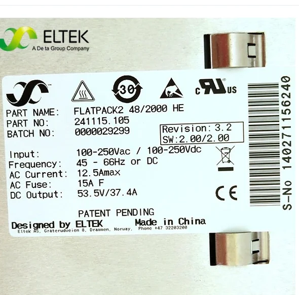 Eltek Flatpack 3000w 48v Rectifier Module 48 3000 Flatpack2 He 241119 105 Buy Eltek Flatpack