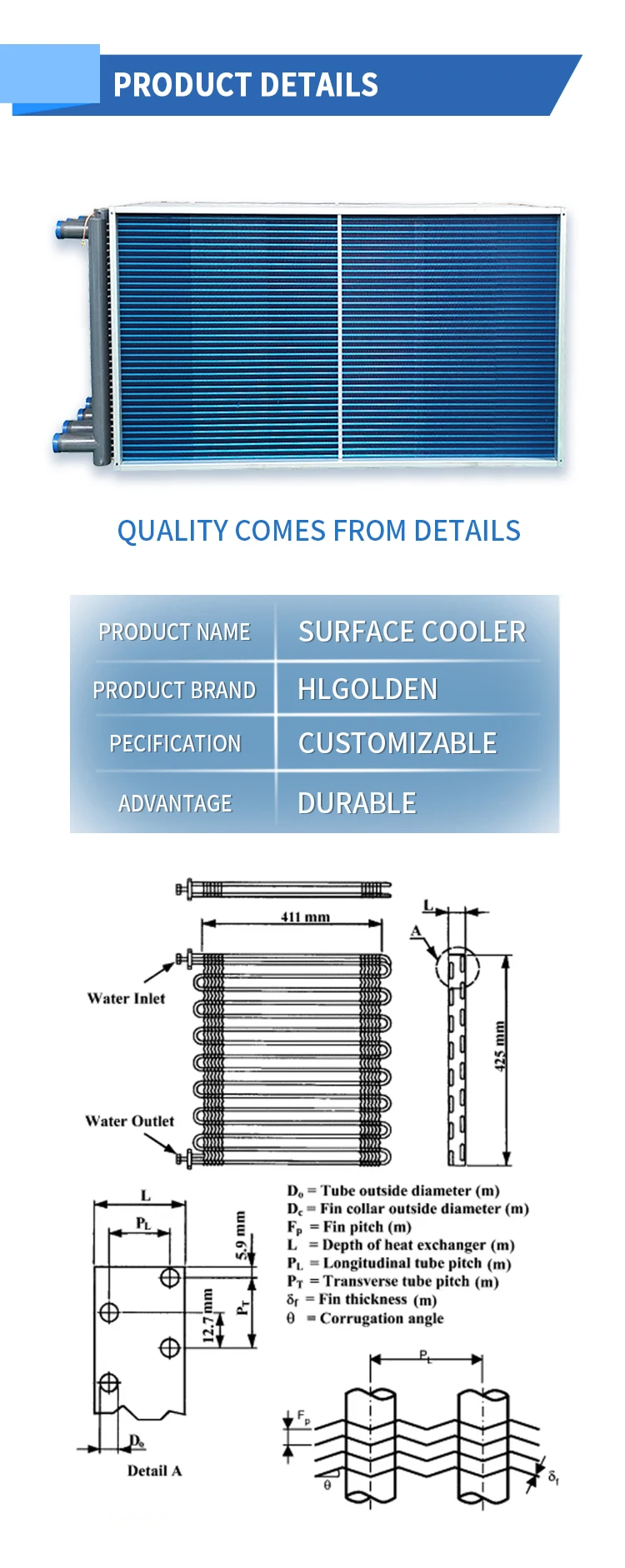 Refrigerator Hvac Heat Exchanger Copper Tube And Copper Fin Aluminum ...