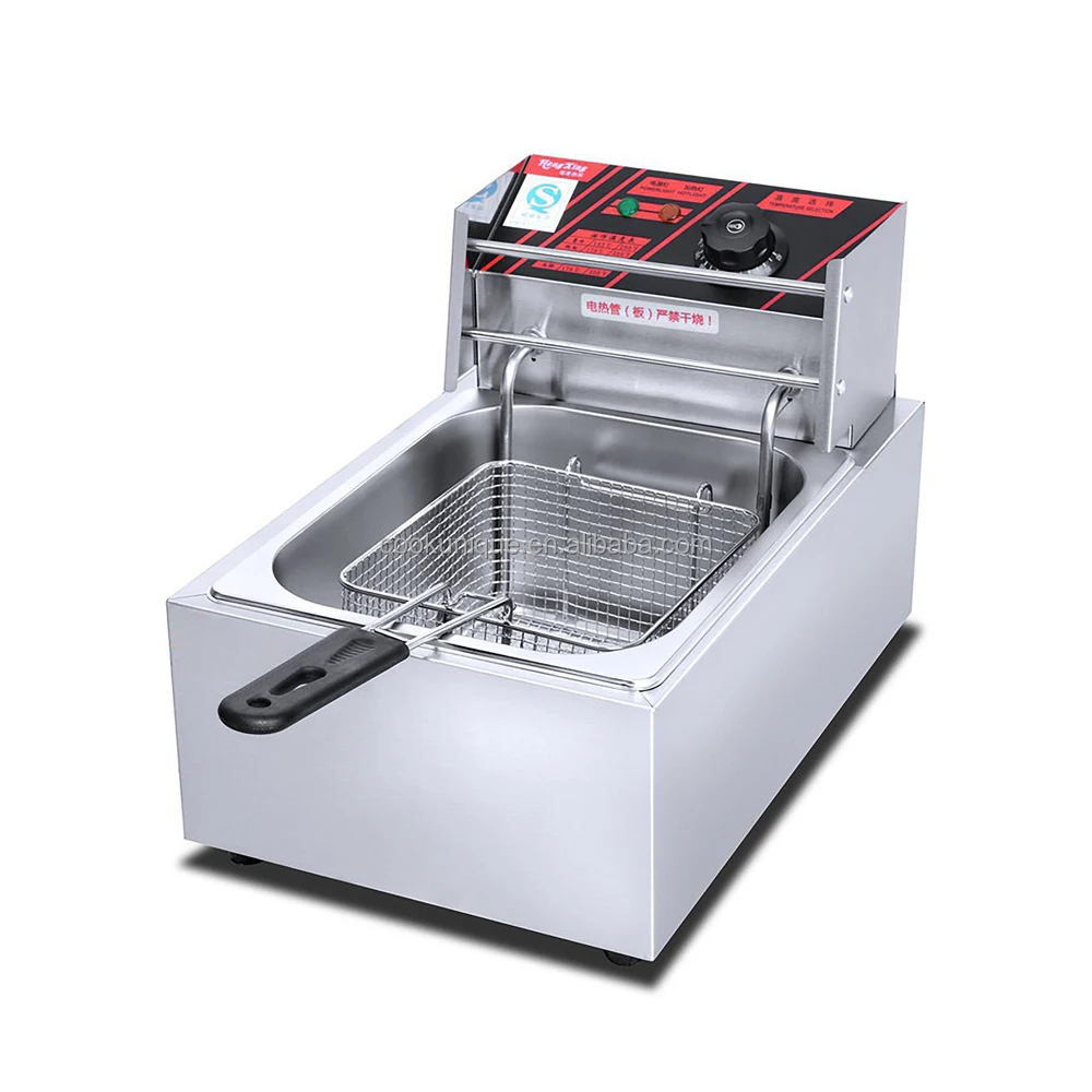 Commercial Stainless Steel Single Tank Electric Fryer 8l Electric Deep ...