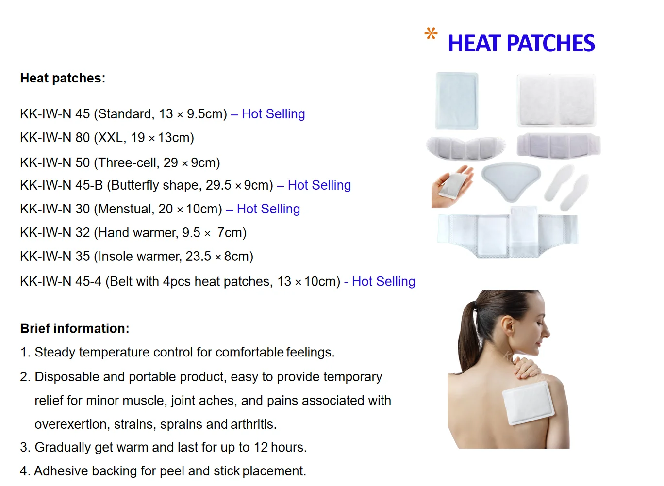 Koolcare Disposable Heat Relief Patch - Menstrual Pain Relief