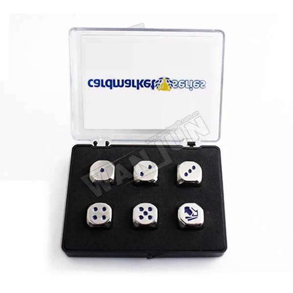 Custom Metal Precision Laser Engraved Dice - Eco-friendly