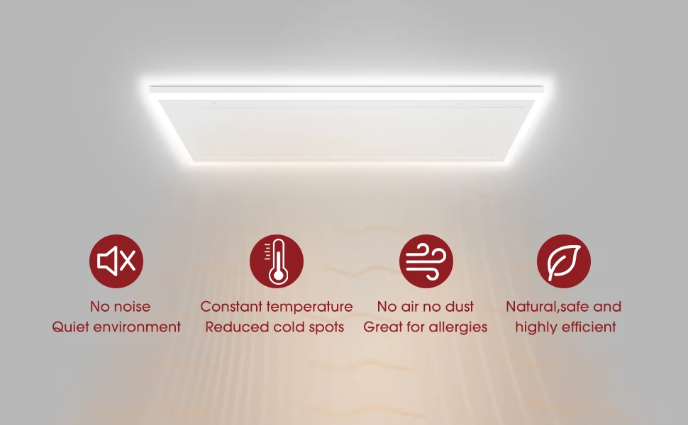 LED Light Infrared Heater Panel - Efficient Ceiling Heating
