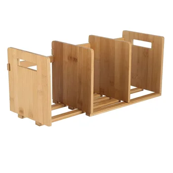 Bamboo Desktop Organizer Expandable Bookshelf For Students Book Shelf ...