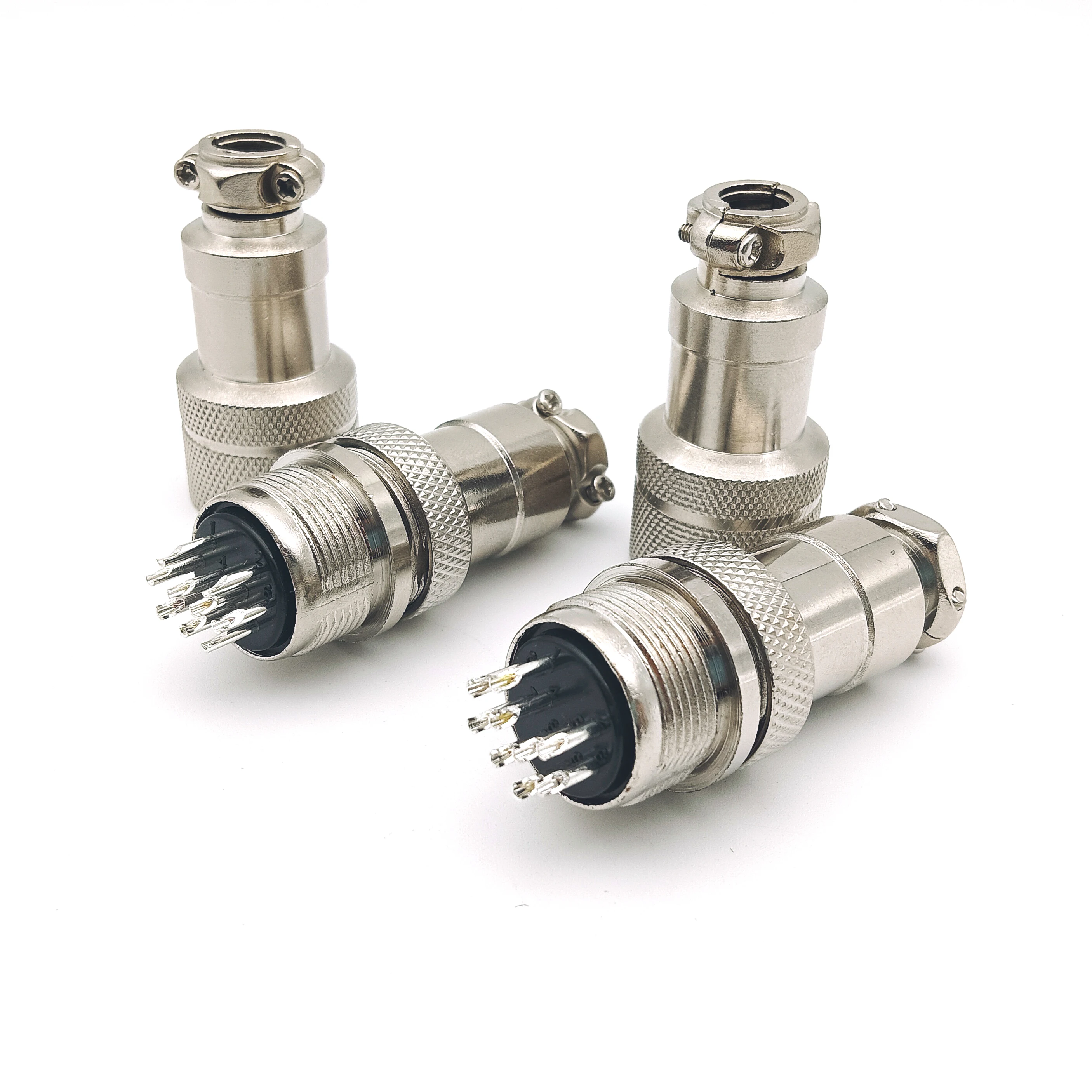 4 Pin Metal Male Female Panel Connector 16mm Thread GX16-4 Aviation ...