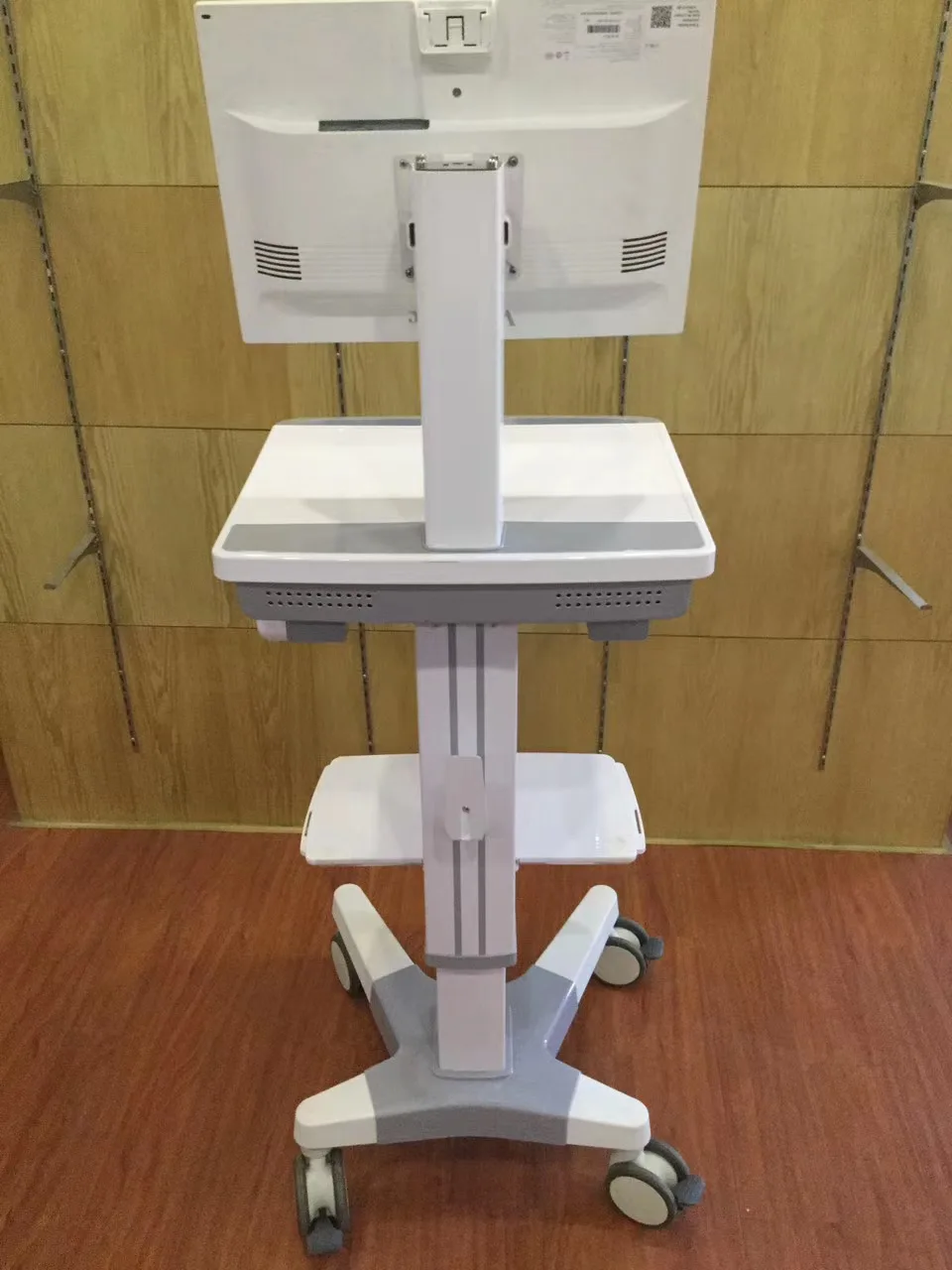 Hospital Computer Cart Monitor Cart Trolley Height-adjustable Mobile ...