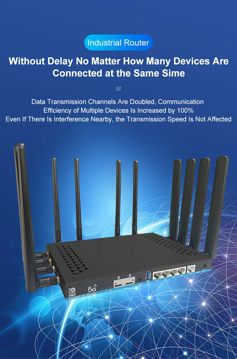 Dual SIM Load Balance 4G 5G SIM Card Wireless Wifi6 Router