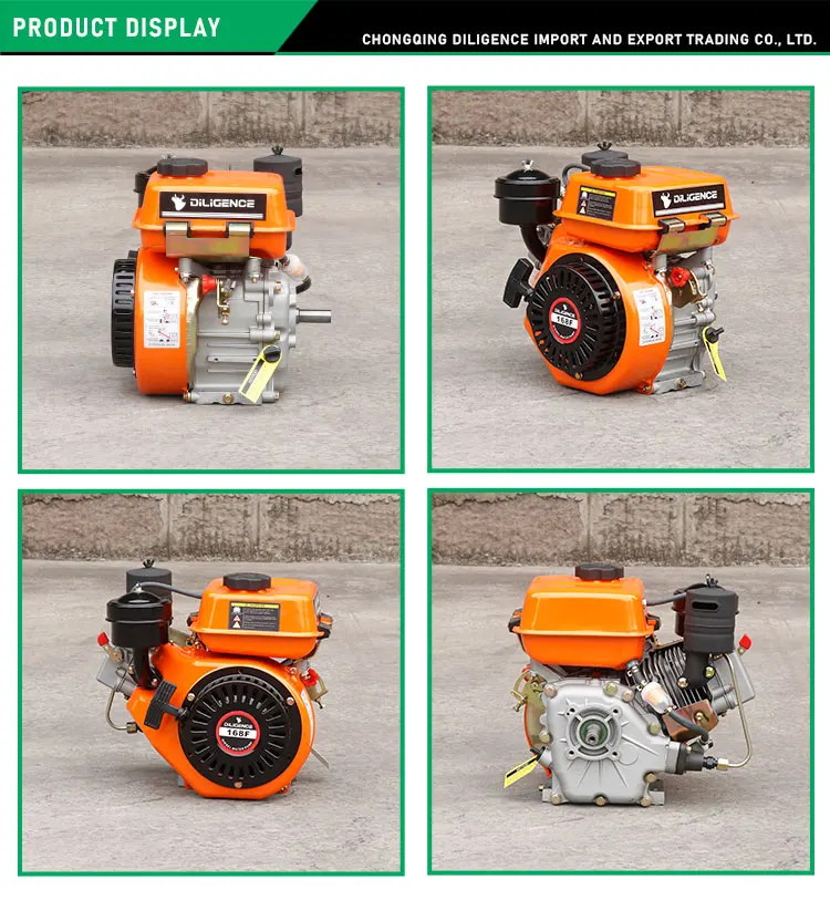 4HP 196cc Recoil Start 4-stroke Air Cooled 168f Power Diesel Engine ...