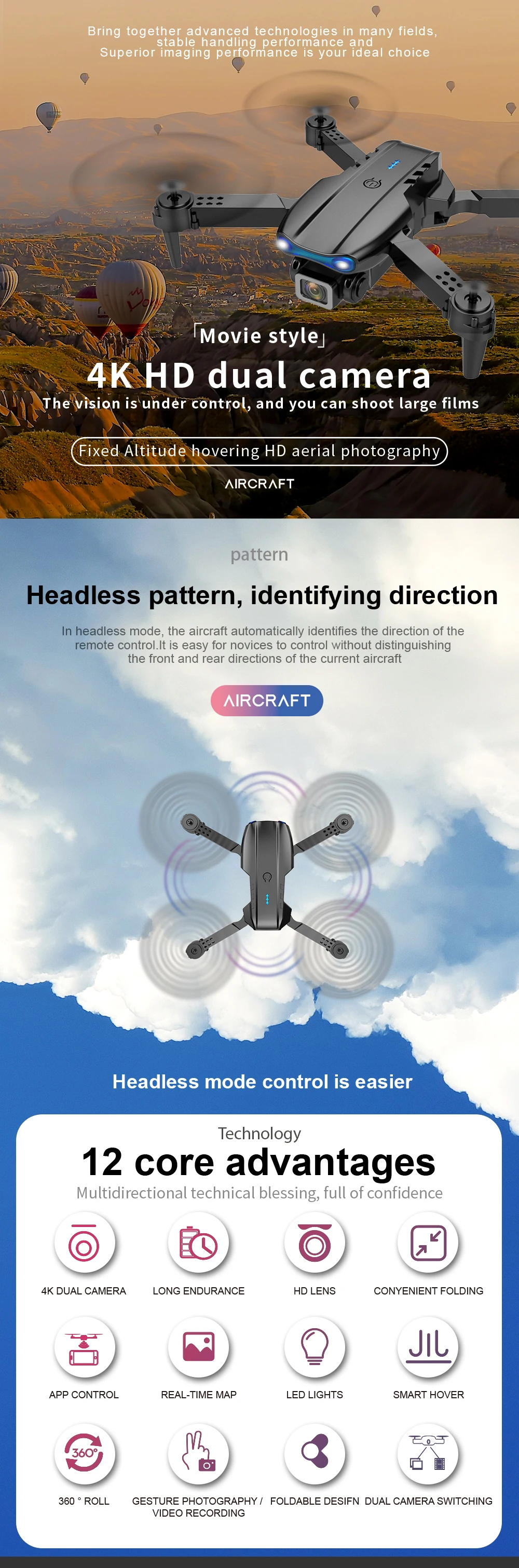 New 2024 Pro Rc Drones With 4k Camera Foldable Quadcopter Drone Vs E99