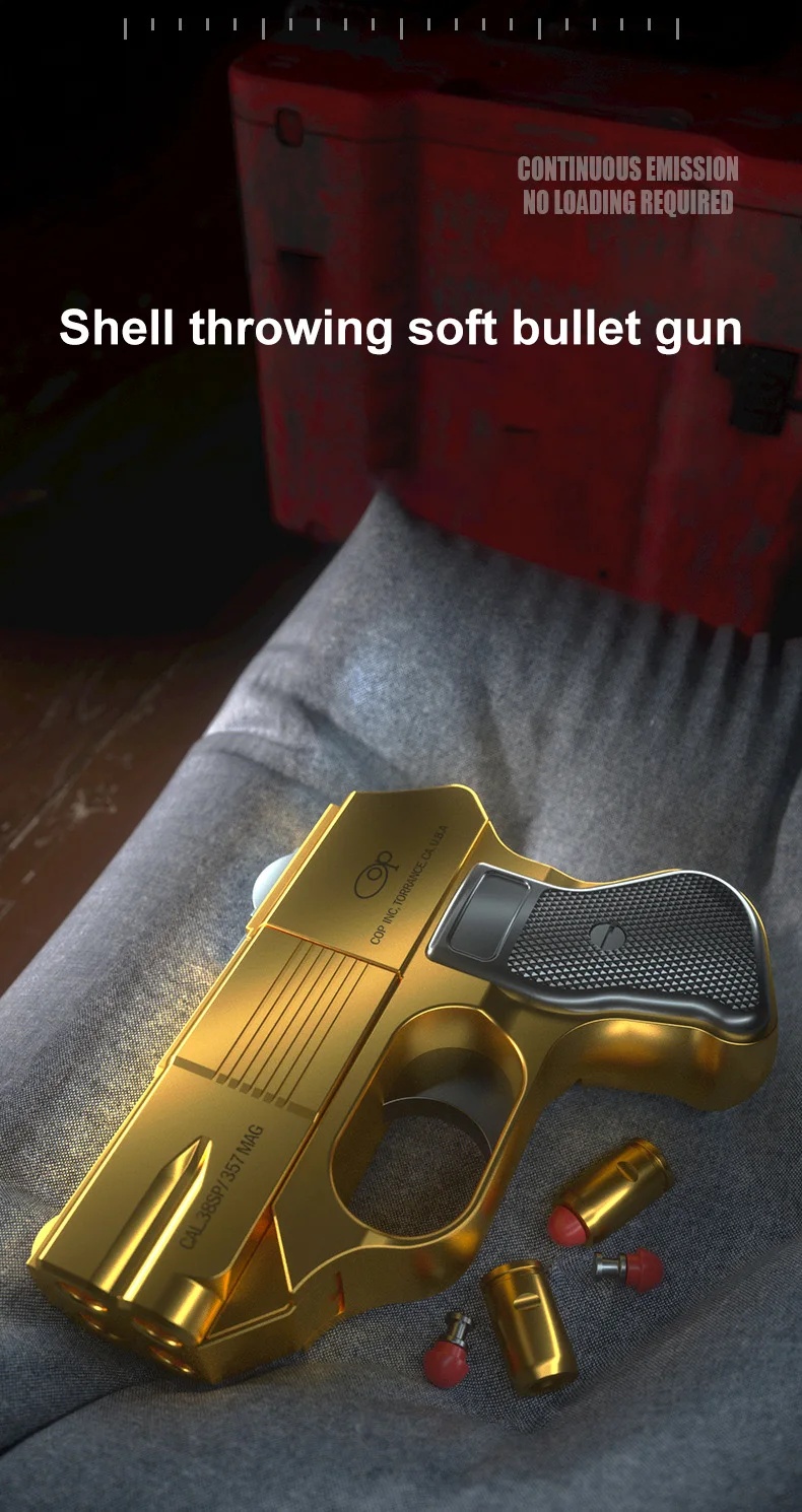 2023 Popular Children's Simulation Automatic Shell Throwing Soft Bullet ...