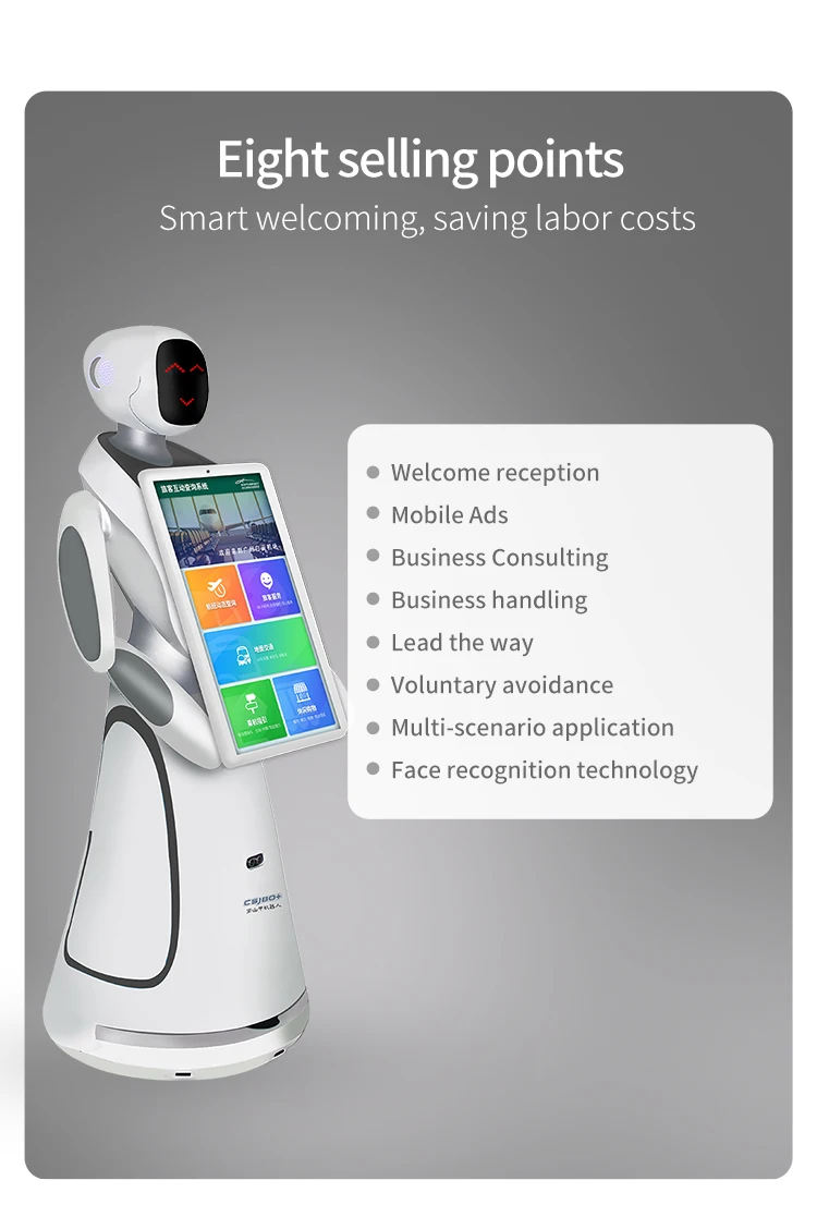 Humanoid Reception Robot Amy Plus with Big Screen for Customer Greeting ...