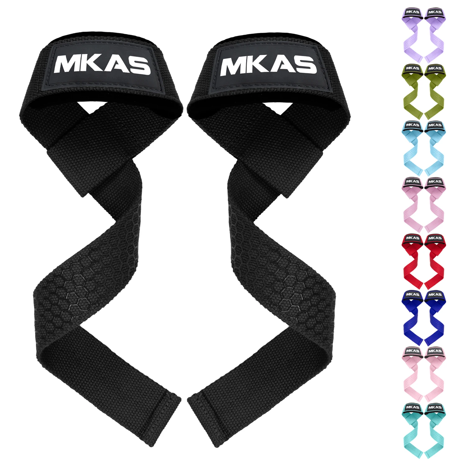 MKAS Wrist Straps for Weightlifting Gym Deadlift Pull-Ups Workout for ...