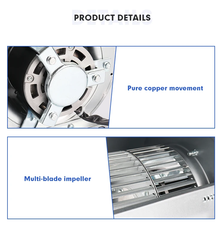 AC 7/7 250W 4P Motor Direct Driven Forward Curved Blades Centrifugal ...