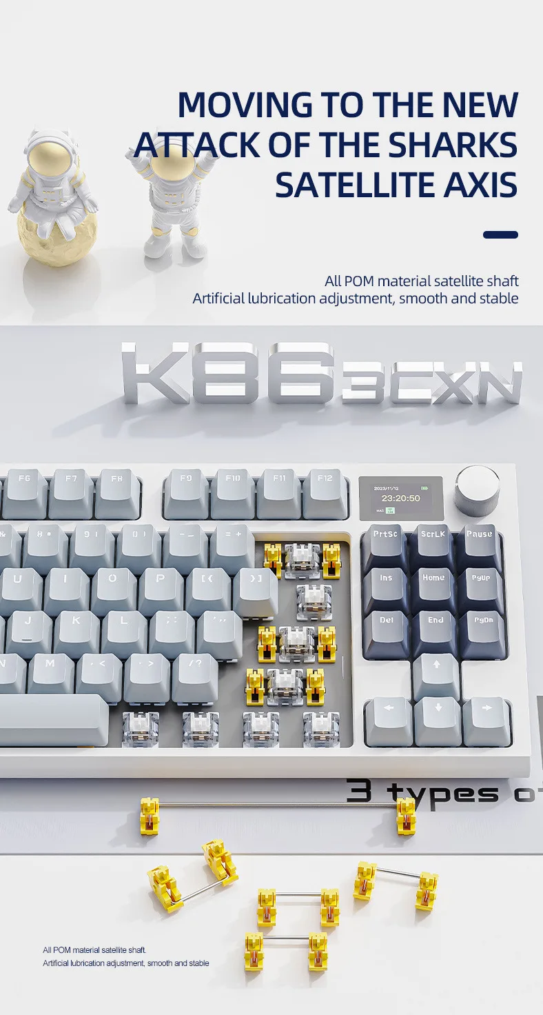 K86 Wireless Mechanical Keyboard - Multi-Key Anti-ghosting