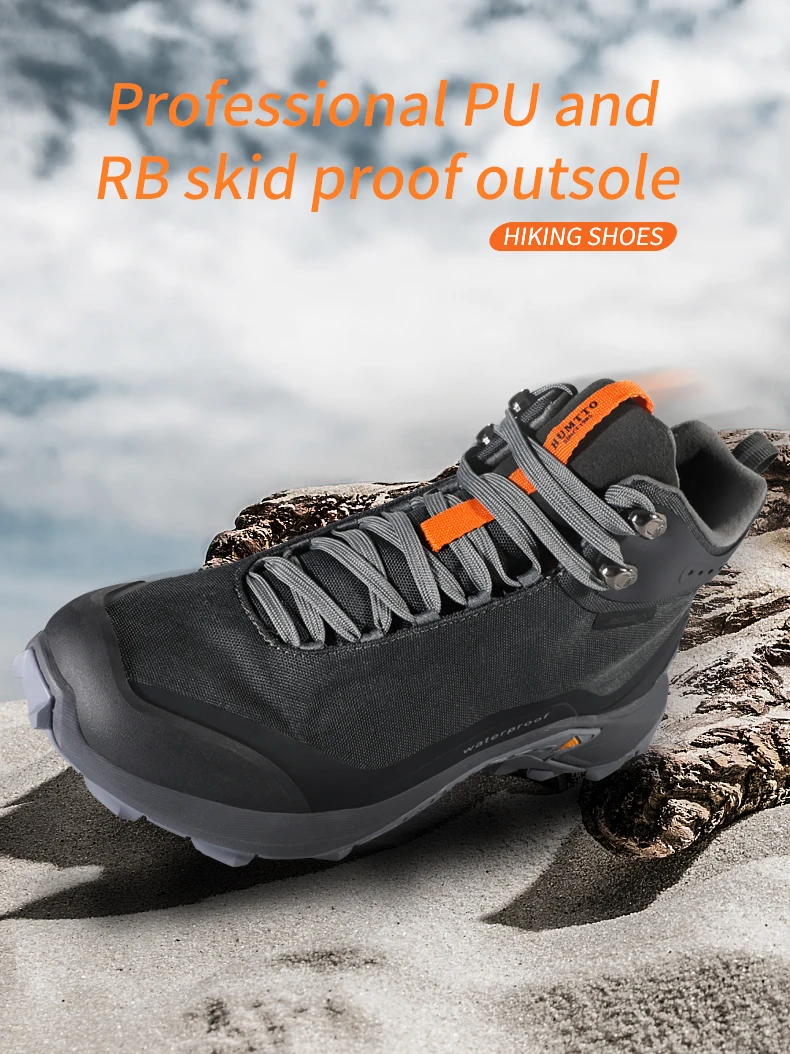 HUMTTO Men's Hiking Boots - Waterproof, Non-Slip Trekking Shoes
