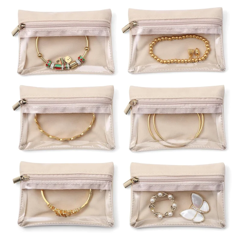 Custom Mini Velvet Jewelry Pouch Bag Ziplock Personalized Pvc Storage ...