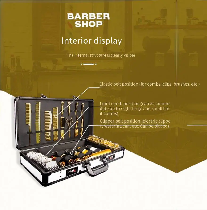 Custom Aluminum Barber Tool Travel Case Barber Carrying Case Box Hair ...