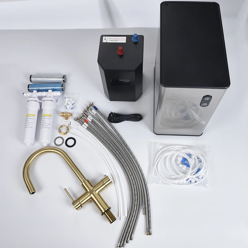 3 4 5 In 1 Filter Chilled Sparkling Boiling Water Tap System Brass Instant Hot Kitchen Faucet ...