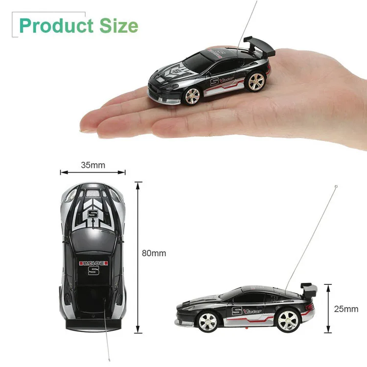 1/64 Mini Can Speed Rc Radio Remote Conrtol Micro Racing Car Toy With ...