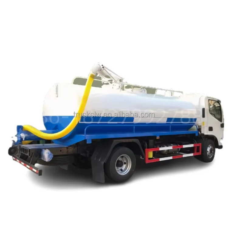 Vacuum Septic Tank Toilet Truck Foton Brand 8000liters Electric Suction ...