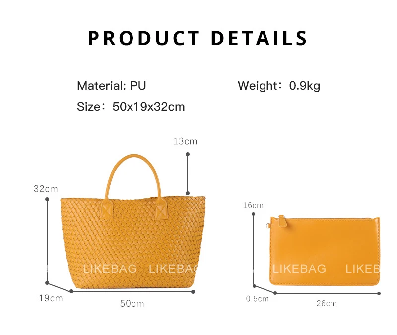 Large Capacity Handbags Women Tote Bag Luxury Designer Women Handmade ...