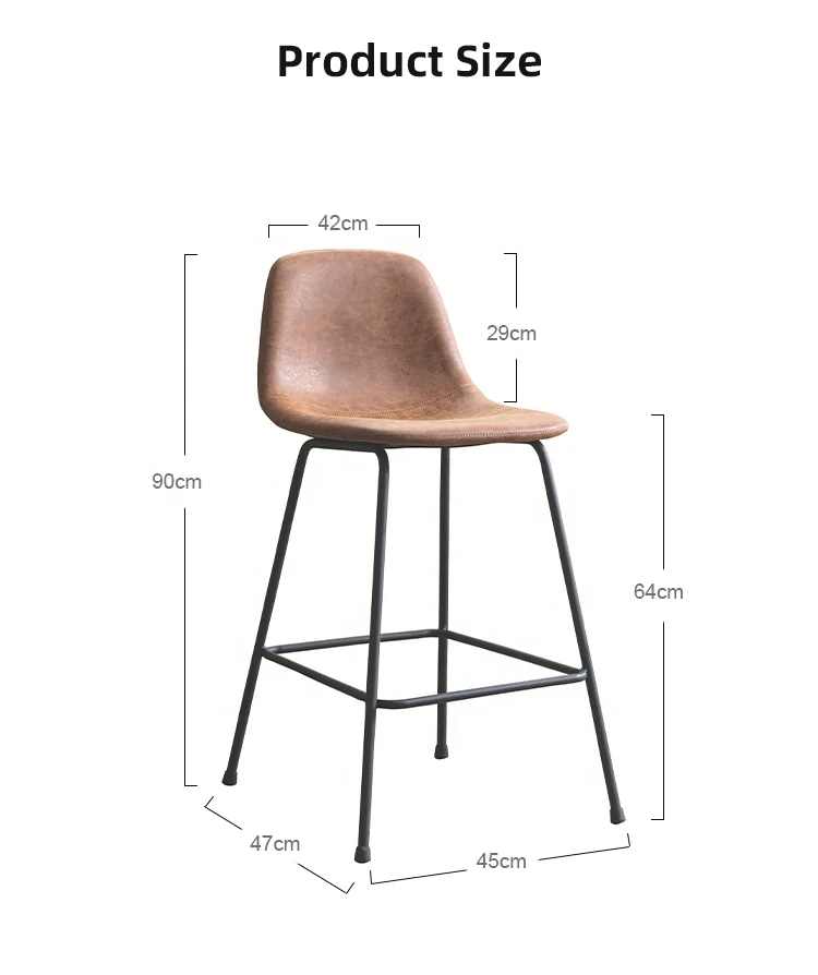 Cheap Swivel Leather Counter Stools Kitchen Modern Style High Chairs ...