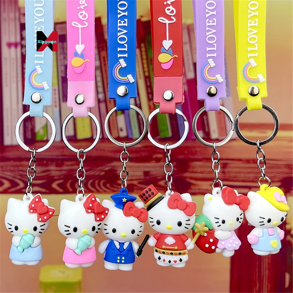 Helloed A Kt Keychain Kawaii Cartoon Doll Pendant Key Ring Backpack ...