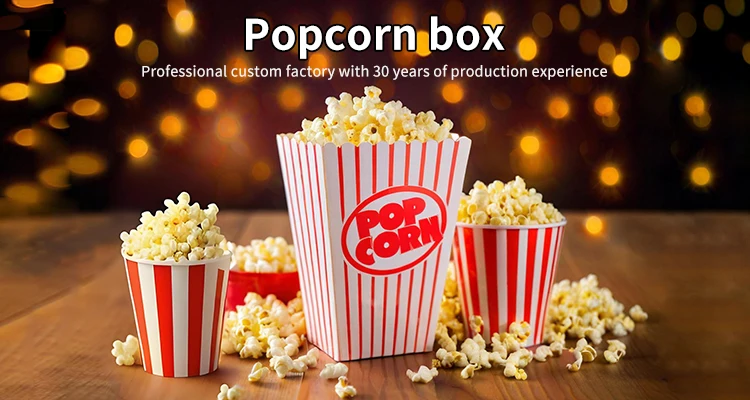 Custom Printed Black Disposable Foldable Mini Biodegradable Popcorn ...