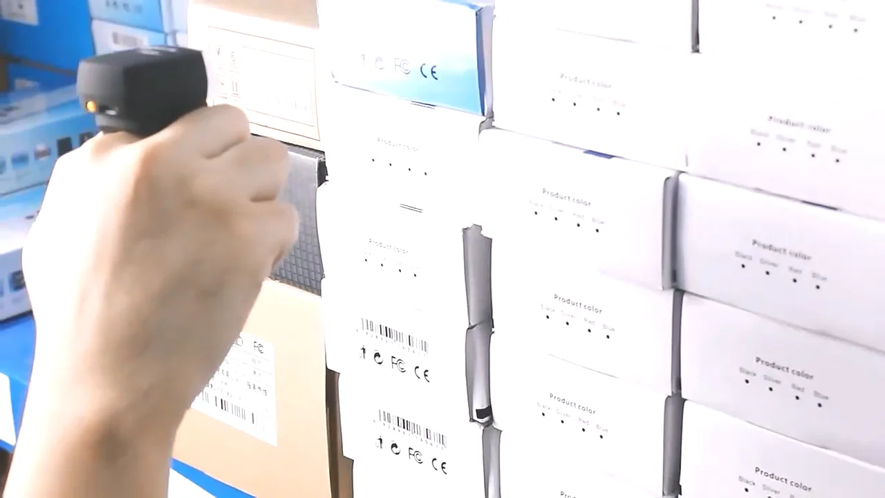 Wearable Finger Scanner Lector Codigo De Barras 2d Qr Code Scanner Qr ...