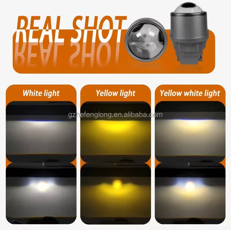 120W Bi LED Car Fog Lamp Projector H11 Shape, IP68 Waterproof, Three ...