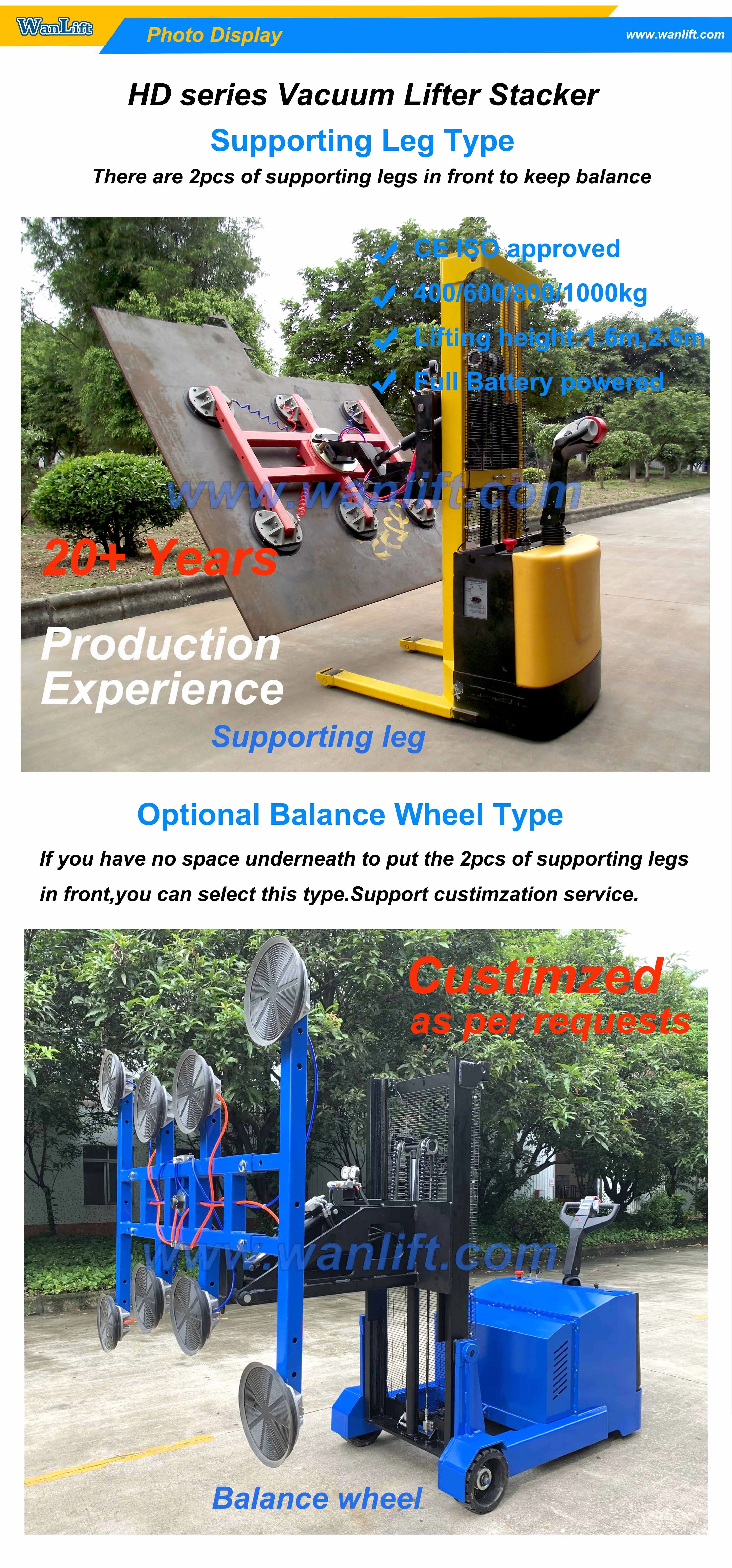 All Terrain Electric Glass Lifter Trolley with Big Wheels Vacuum Sucker ...