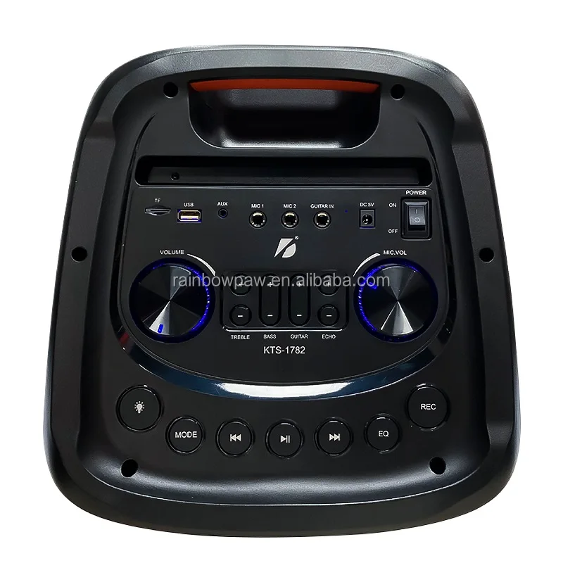 Kts-1782 Wireless Portable Speaker - Dual 8 Inch Loudness