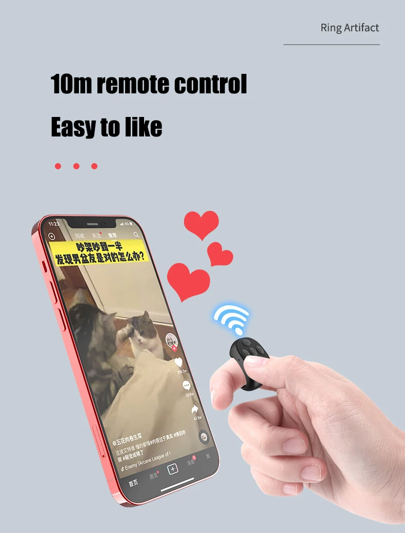 Tiktok Scroll Ring - Bluetooth Remote Control Smart Ring
