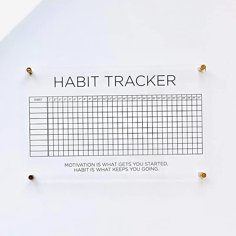 Wall Blank Acrylic Notes Board For Wall Dry Erase Board Clear Acrylic ...