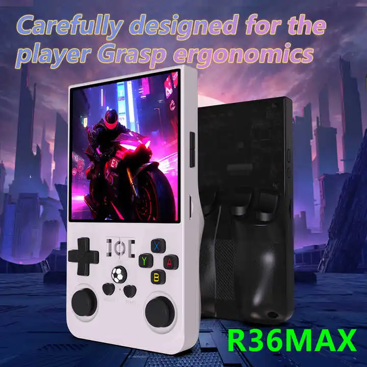R36 MAX Handheld Console - 15000 Built-in Games & 128GB Storage
