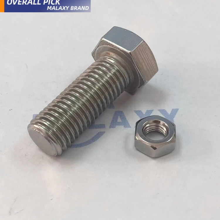 Malaxyss Stainless Steel Bolt And Nut M16 X 100 M10x125 316 Grade M38 M26 Perno Hexagonal M8x2 ...